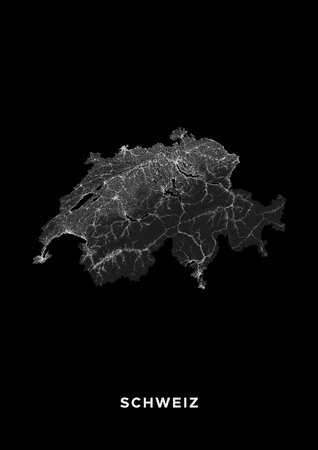 Photo of Switzerland map poster - ID:1-161137010 - Royalty Free Image ...