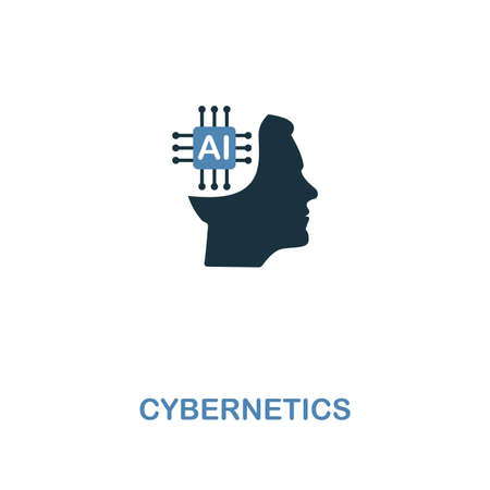 Cybernetics icon in two colors design. Premium style design from ...