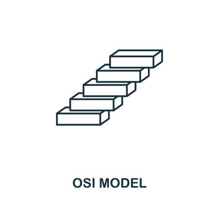 Vector of Osi Model outline icon. Thin - ID:1-117032273 - Royalty Free ...