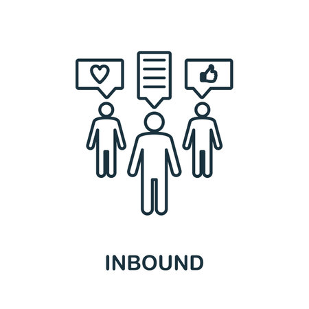 Vector of Inbound icon. Simple line - ID:1-161669038 - Royalty Free ...