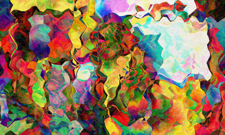 Abstract digital frame artistic vector texture. Multicolored wavy ...