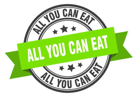 Vector of all you can eat label. all you - ID:1-130072980 - Royalty ...