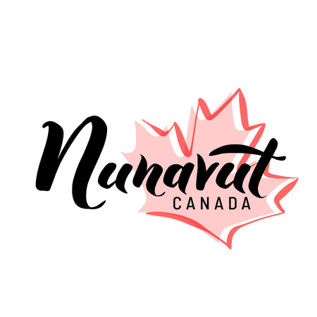 Vector of Nunavut with a maple leaf. - ID:1-121208164 - Royalty Free ...