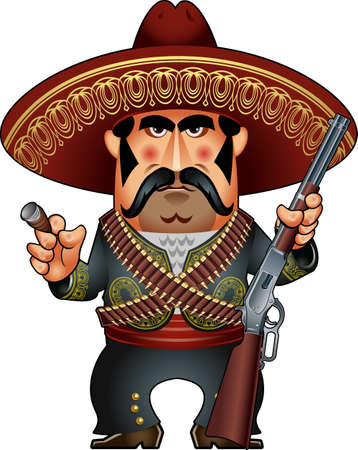 Vector of cartoon style Mexican bandit - ID:1-170127799 - Royalty Free ...