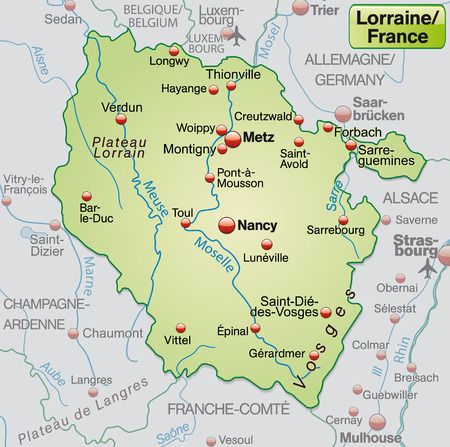 Vector of Map of lorraine as an overview - ID:25019161 - Royalty Free ...