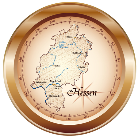 Vector of Map of Hesse as an overview - ID:1-25038150 - Royalty Free ...