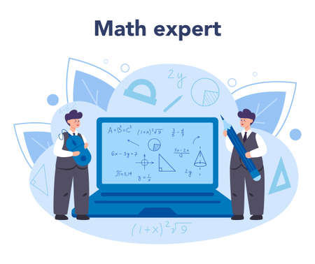 Vector of Mathematician concept. - ID:150950235 - Royalty Free Image ...