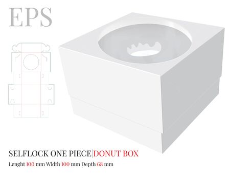 Vector of Donut Box Template, Vector - ID:1-147861024 - Royalty Free ...