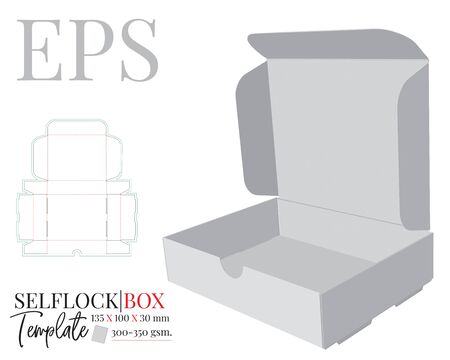 Vector of Self Lock Box Template, Vector - ID:135154471 - Royalty Free ...