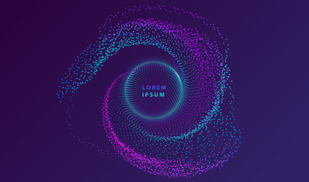 Liquid dots glowing abstract background. Neon explosion splash surface ...