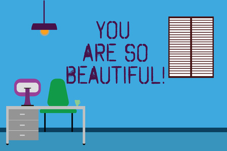 Text sign showing You Are So Beautiful. Conceptual photo Flirting ...