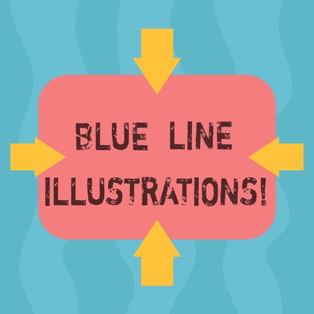 Conceptual hand writing showing Blue Line Illustrations. Business photo ...
