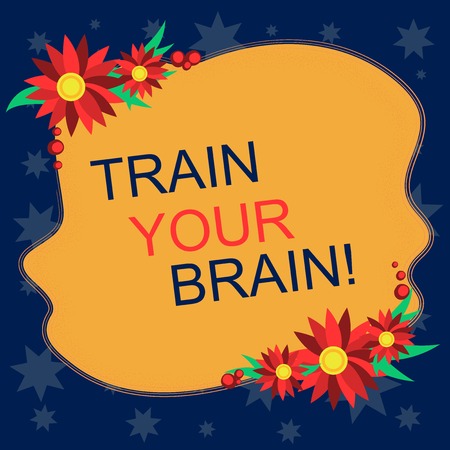 Writing note showing Train Your Brain. Business concept for Educate ...