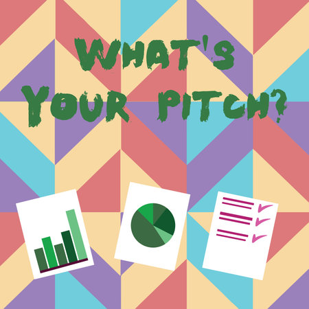 Text sign showing What S Is Your Pitch question. Business photo ...