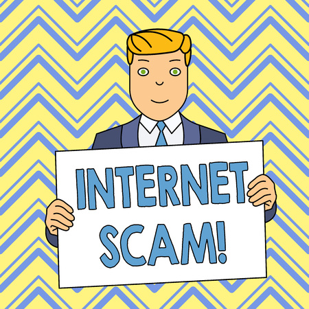 Word writing text Internet Scam. Business photo showcasing type of ...