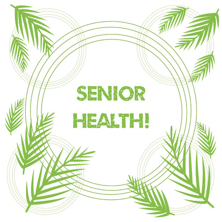Conceptual hand writing showing Senior Health. Concept meaning refers ...