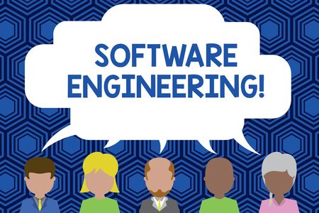 Text sign showing Software Engineering. Business photo showcasing ...