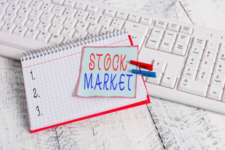 Conceptual hand writing showing Stock Market. Concept meaning traders ...