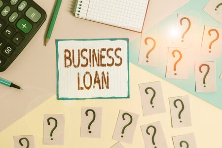 Writing note showing Business Loan. Business concept for Credit ...