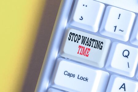 Conceptual hand writing showing Stop Wasting Time. Concept meaning ...