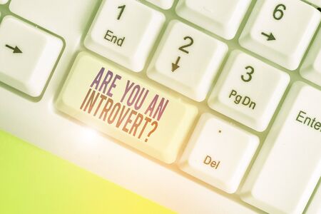 Text sign showing Are You An Introvertquestion. Business photo ...