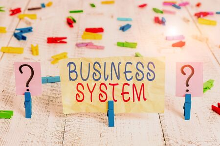 Conceptual hand writing showing Business System. Concept meaning ...