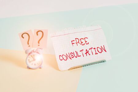 Text sign showing Free Consultation. Business photo text meeting to ...