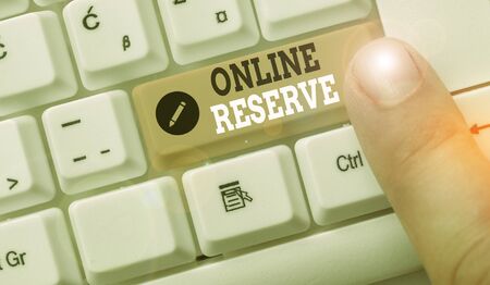 Word writing text Online Reserve. Business photo showcasing enables ...