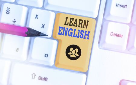 Handwriting text writing Learn English. Conceptual photo to train ...