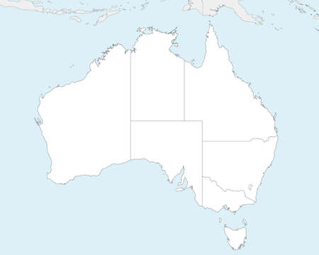 Vector of Vector blank map of Australia - ID:187133834 - Royalty Free ...