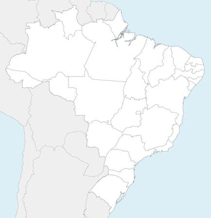 Vector of Vector blank map of Brazil - ID:1-189670661 - Royalty Free ...