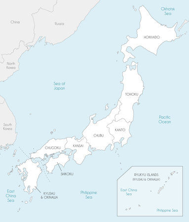 Vector of Vector map of Japan with - ID:1-196875339 - Royalty Free ...