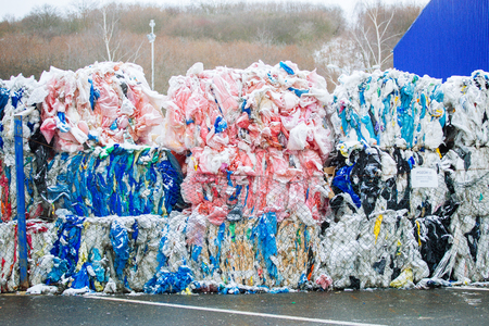 Packs and Stocks of Wrapped Scrap Plastic Dedicated for Eco Recycling ...