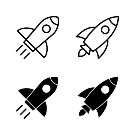 Rocket icons vector. Startup sign and symbol. rocket launcher icon ...