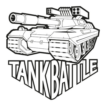 battle tank logo, vector graphics to design:: tasmeemME.com