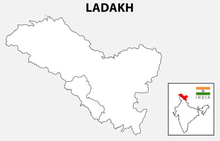 Vector of Ladakh map District map of - ID:168901266 - Royalty Free Image - Stocklib