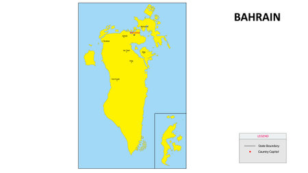 Vector of Bahrain Map. Main city map of - ID:193869549 - Royalty Free ...