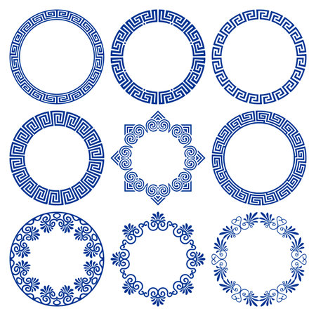Vector of Vector set of round blue - ID:1-133116618 - Royalty Free ...