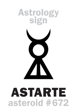 Astrology Alphabet: ASTARTE (Ashtoreth), asteroid #672. Hieroglyphics ...