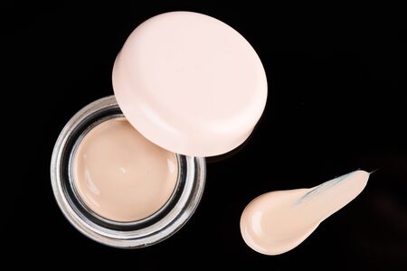Cosmetic products studio shot - makeup base/foundation samples - Stock ...