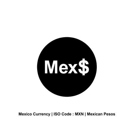 Mexico Currency, MXN, Mexican Pesos Icon Symbol. Vector Illustration ...