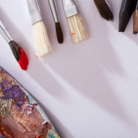 Basic art materials for drawing and painting - Stock Image - Everypixel