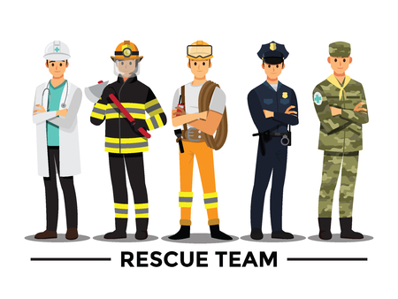 Ilustración del rescue team ,Vector - ID:1-110005625 - Imagen libre de ...
