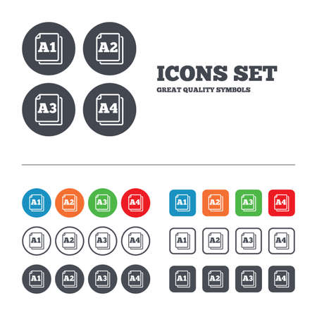 Vector of Paper size standard icons. - ID:41065323 - Royalty Free Image ...