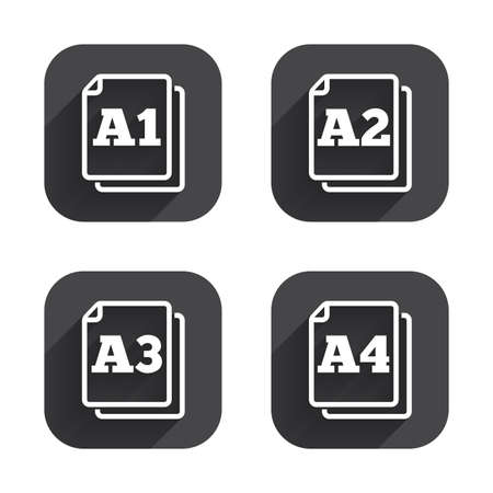 Vector of Paper size standard icons. - ID:1-49351373 - Royalty Free ...