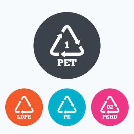 Vector of PET, Ld-pe and Hd-pe icons. - ID:1-53033174 - Royalty Free ...