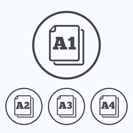 Vector of Paper size standard icons. - ID:1-57024914 - Royalty Free ...