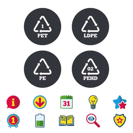 Vector of PET, Ld-pe and Hd-pe icons. - ID:1-83637221 - Royalty Free ...