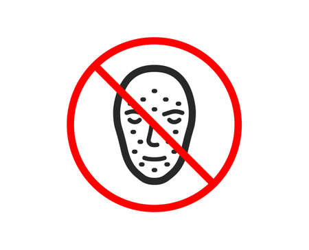 Vector of No or Stop. Face biometrics - ID:1-123152152 - Royalty Free ...