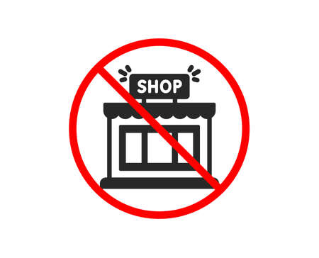 Vector of No or Stop. Shop icon. Store - ID:1-126664220 - Royalty Free ...